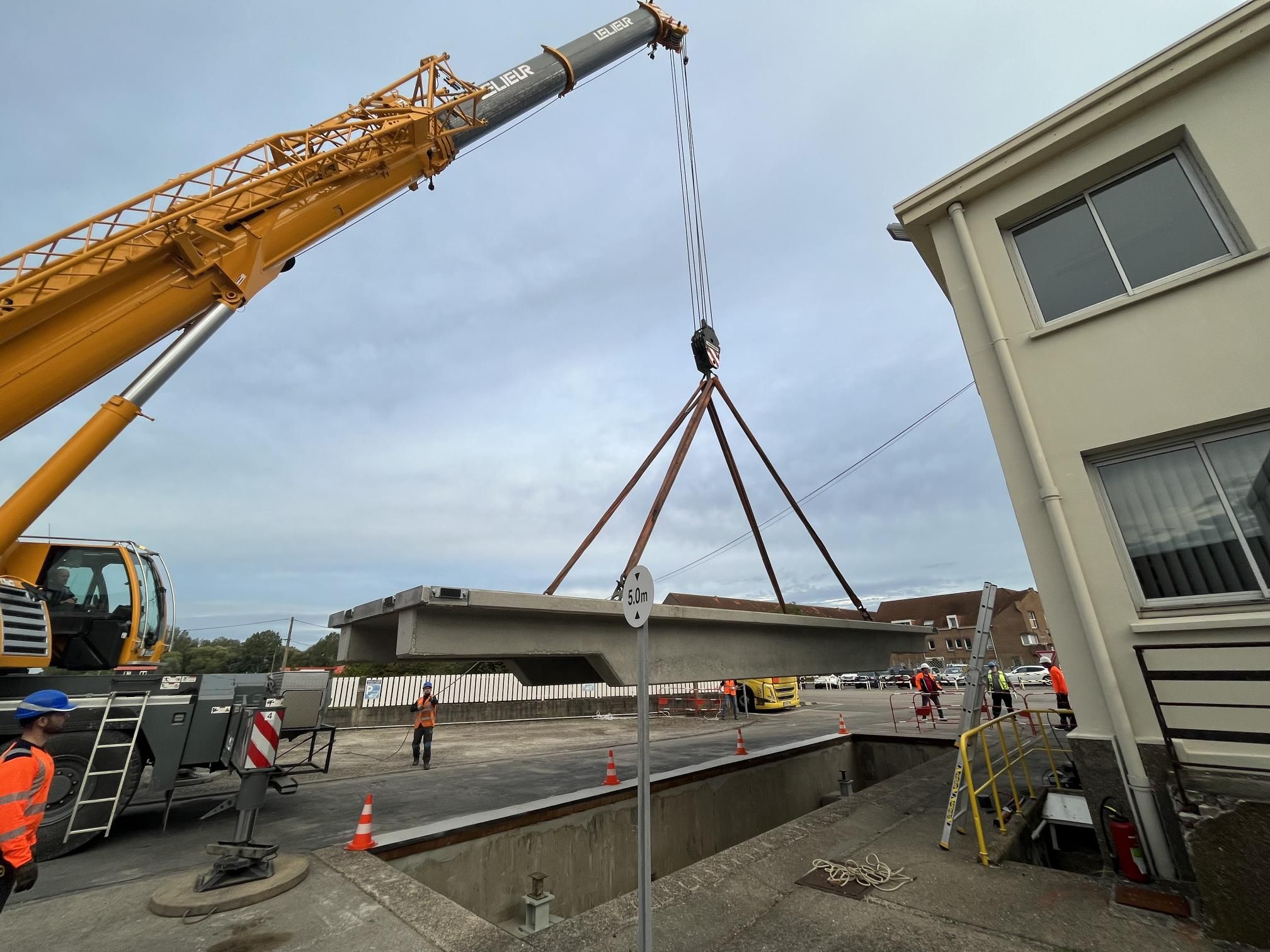 Remplacement d'un pont bascule 13 x 3 - marechalle-metrologie